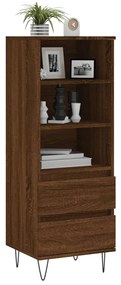 Skříň highboard hnědý dub 40 x 36 x 110 cm kompozitní dřevo