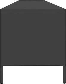 TV skříňka černá 202x39x43,5 cm ocel válcovaná za studena 3307155