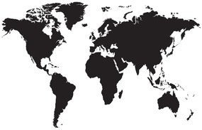Korková  nástěnná dekorační tabule Mapa světa: Černobílá elegance
