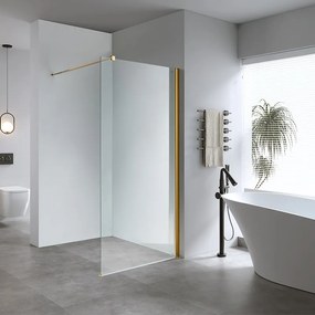 BPS-koupelny Sprchová zástěna Walk-in HYD-WI07 130 zlatá - bez vaničky