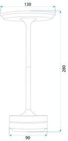 Toolight Dotyková nabíjecí noční lampička APP1373-T