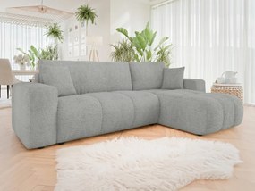 Rohová rozkládací sedačka Larow Boucle, Potah: Coral 75