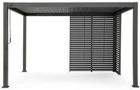 BIZZOTTO Antracitová hliníková pergola s uzavíracími lamelami OCEAN 3x4m 0795772