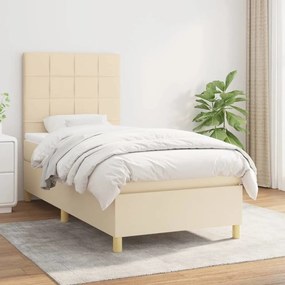 vidaXL Box spring postel s matrací 80 x 200 cm textil [3142291] Barva: Tmavě šedá