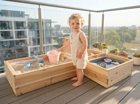 KidLand Pískoviště na balkon 150 x 45 cm přírodní