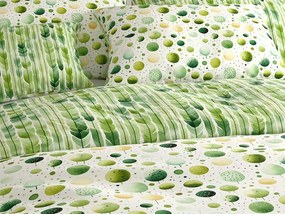 Sada povlečení z polybavlny GREEN TREES POLY zelené + povlak na polštář 50 x 70 cm ZDARMA