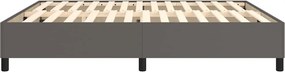 Rám postele s boxspringem šedá 160 x 200 cm umělá kůže 3121057
