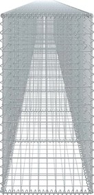 Gabionový koš s víkem 1 200 x 50 x 100 cm pozinkované železo 3295153