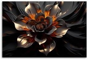 Gario Obraz na plátně Černozlatý lotosový květ Rozměry: 60 x 40 cm