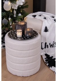 Černo-bílý servírovací talíř se stromky Black&White X-Mas - Ø 33*1 cm