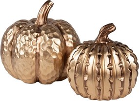 Zlatá dekorační keramická dýně Pumpkin - Ø 14*14 cm