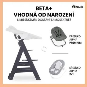 Hauck Beta+ B dřevěná židle, Dark Grey