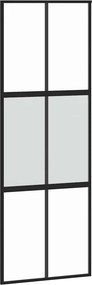 Posuvné dveře se sadou kování černé 76x205 cm Tvrzené sklo 3375883