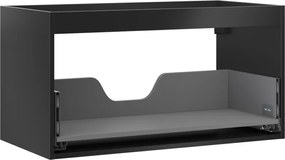 Mexen Box-A, závěsná skříňka 90 cm, 1 zásuvka, černá matná, 91AX0-0900-470-1-71