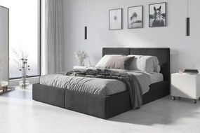 Čalouněná postel HILTON 160x200cm výklopná grafitová