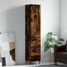 vidaXL Skříň highboard 34,5 x 34 x 180 cm kompozitní dřevo [3198868] Barva: kouřový dub