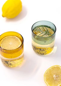 Hübsch Barevné sklenice Lemonade sada 2ks 280ml