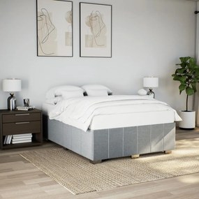 Rám postele bez matrace světle šedý 160 x 200 cm textil 3284846