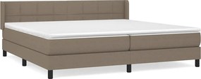 Box spring postel s matrací taupe 200x200 cm textil 3129741
