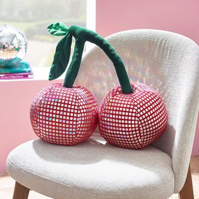 Plyšový dekorační polštář 25x30 cm Disco Cherries – Catherine Lansfield