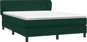 Box spring postel s matrací tmavě zelená 160x220 cm samet 3317406