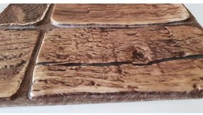 GRACE obkladový 3D PVC panel - Dřevo klady borovice 479 x 960 mm