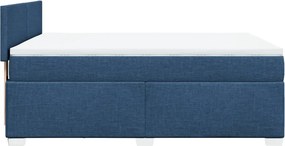 Box spring postel s matrací modrá 140x200 cm textil 3285910