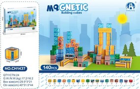 Magnetická stavebnice MAGNETIC Město, 140 dílků