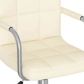 Otočná kancelářská židle krémová textil 334669
