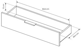 Obývací stěna LUMI | 454 cm | dub dunin/černá