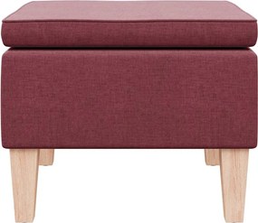 Stolička s dřevěnými nohami vínová textil 329428