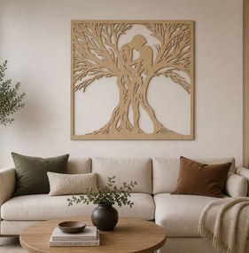 dřevo života Dřevěný strom SPOJENÍ Rozměry (cm): 80x80, Zvolte barvu dekoru: Černá