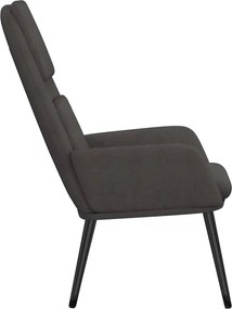 Relaxační židle tmavě šedá textil 341313