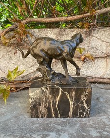 Bronzová socha soška - Puma panther