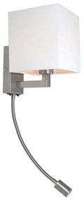 RENDL R12956 TAINA LED nástěnná lampa, kombinovaná bílá matný nikl
