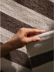 Bílý/hnědý oboustranný/ručně tkaný vlněný koberec 120x180 cm Vika – Hanse Home