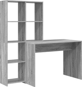 Stůl s policí Šedá Sonoma 138,5 x 55 x 143 cm Kompozitní dřevo 3337254