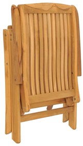 Polohovací zahradní židle s poduškami 4 ks masivní teak,  3196470