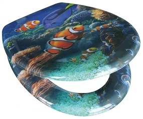 Duroplastové sedátko se zpomalovacím mechanismem SOFT-CLOSE Sea life