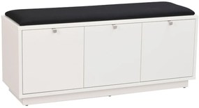 OnaDnes -20% Bílá lakovaná lavice ROWICO CONFETTI II. 106 cm s úložným prostorem