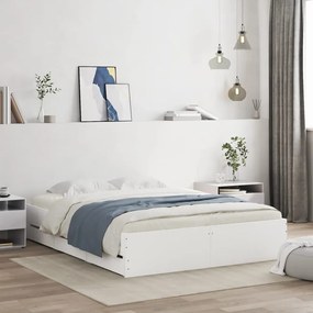 vidaXL Rám postele se zásuvkami bílý 140 x 200 cm kompozitní dřevo