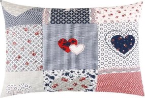 Bellatex Povláček krep 40x60cm na zip Srdce modrá