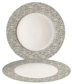 Sada mělkých talířů Wild Red Flowers 23cm 2-set, Laura Ashley UK