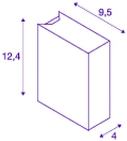 SLV 232441 Quad 2 XL, bílé nástěnné venkovní svítidlo se svícením nahoru/dolu, 8,6W LED, 3000K, výška 15cm, IP44