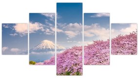 Obraz - Japonská jarní krajina (125x70 cm)