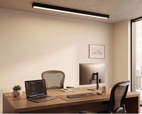 LED Přisazený/lustr na lanku LED/44W/230V 3000K 120 cm černá