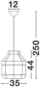 Nova Luce Závěsné svítidlo MIA, bílá barva E27 1x12W