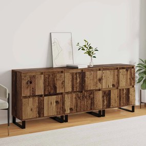 Servírovací skříň 3 ks Staré dřevo 60 x 35 x 70 cm 3394575