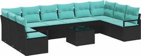 Set pohovek 11 ks Černá polyratan 3346576
