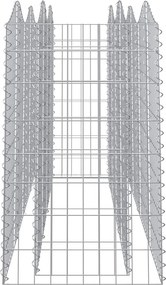 Klenutý gabion vyvýšený záhon 200x50x100 cm pozinkované železo 153546